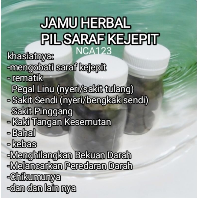Jual jamu herbal pil SARAF KEJEPIT/jamu herbal/jamu tradisional/pil ...