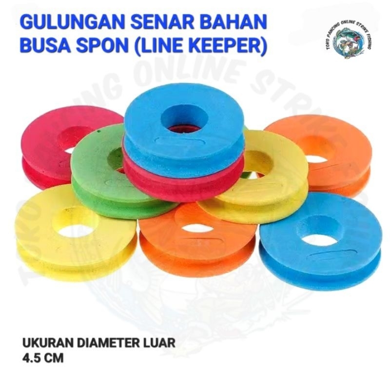 Jual GULUNGAN SENAR PANCING BAHAN BUSA SPON/LINE KEEPER UKURAN DIAMETER LUAR 4.5 CM | Shopee ...