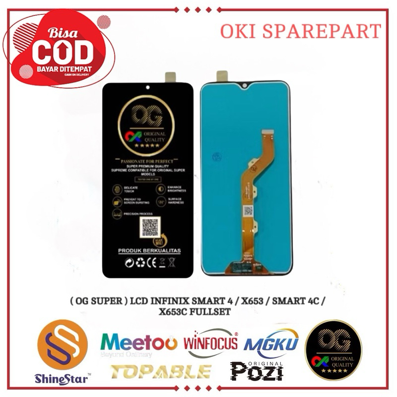 Jual ( OG SUPER ) LCD INFINIX SMART 4 / X653 / SMART 4C / X653C FULLSET ...