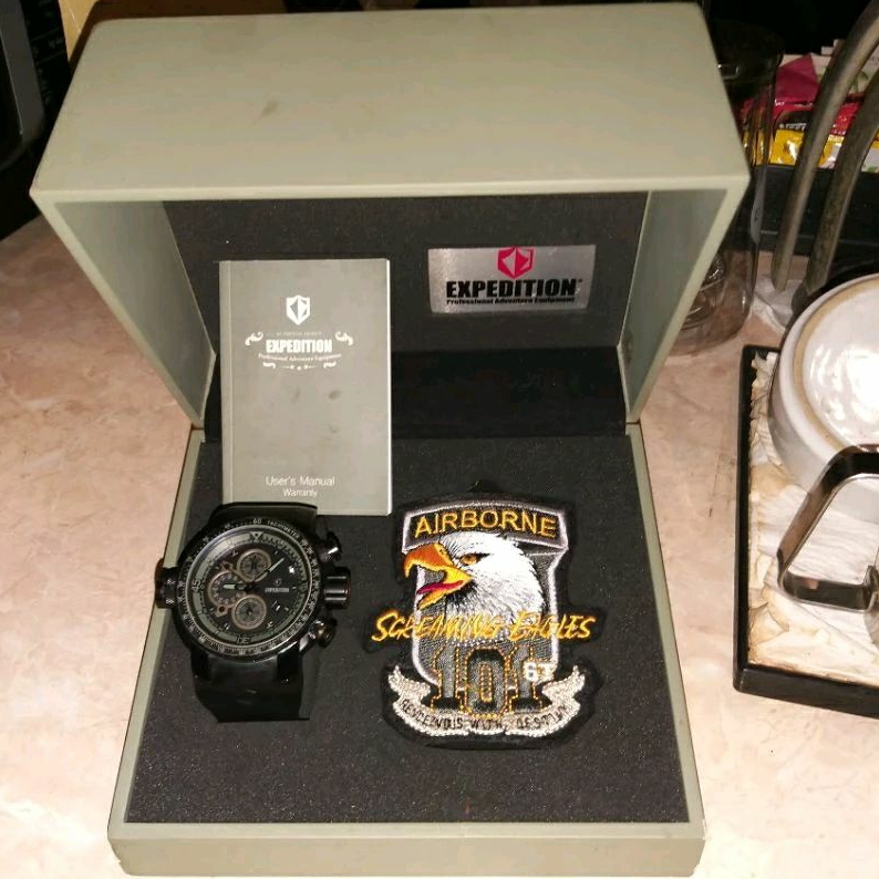 Jual Jam Tangan Expedition Airborne E6335MC Screaming Eagles Black ...