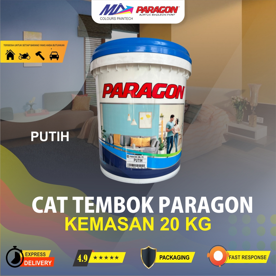 Jual Cat Tembok PARAGON PUTIH 20kg pail | cat interior | plafond ...