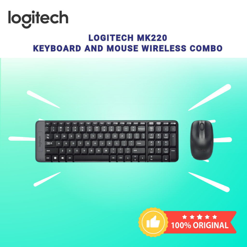 Jual Logitech mk220 Keyboard and mouse wireless combo | Shopee Indonesia
