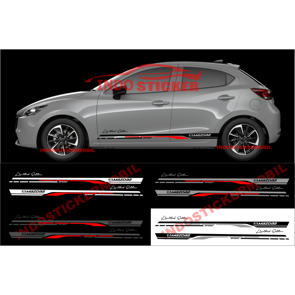 Jual sticker mobil mazda2 cutting stiker list mobil mazda 2 | Shopee ...