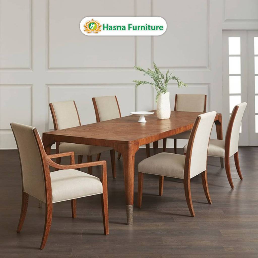 Jual Set Meja Makan Kayu Jati Minimalis Modern 6 Kursi | Shopee Indonesia
