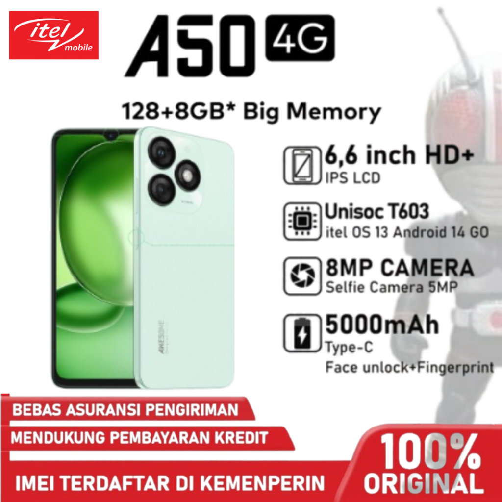 Jual ITEL A50 4+64GB ORIGINAL GARANSI RESMI | Shopee Indonesia