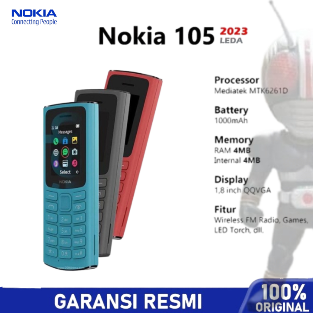 Jual Nokia 105 Leda 2023 Edition - Dual SIM, Baterai 1000mAh Garansi ...