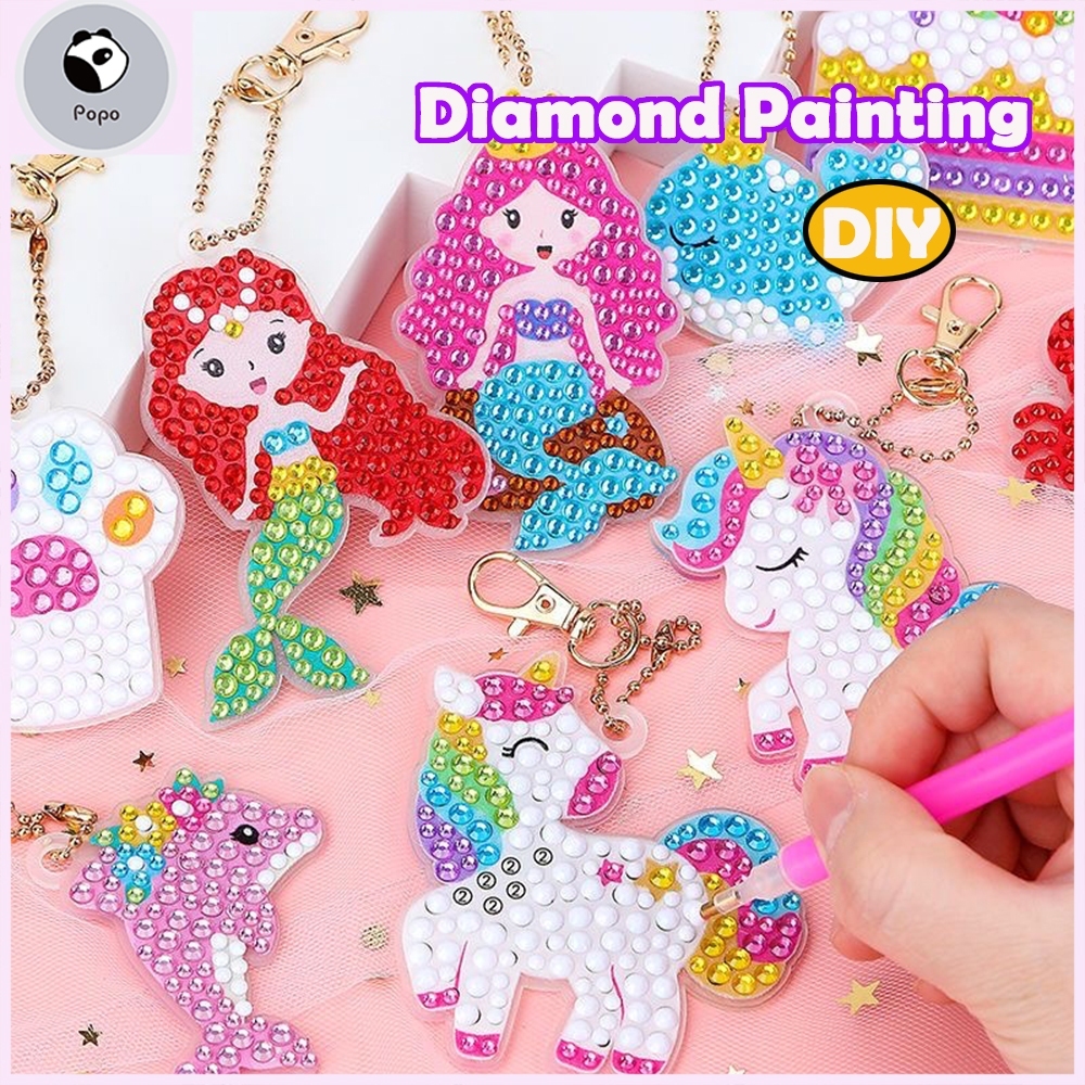 Jual POPO DIY Diamond Painting DIY Gantungan Kunci Guka Set DIY Gem ...