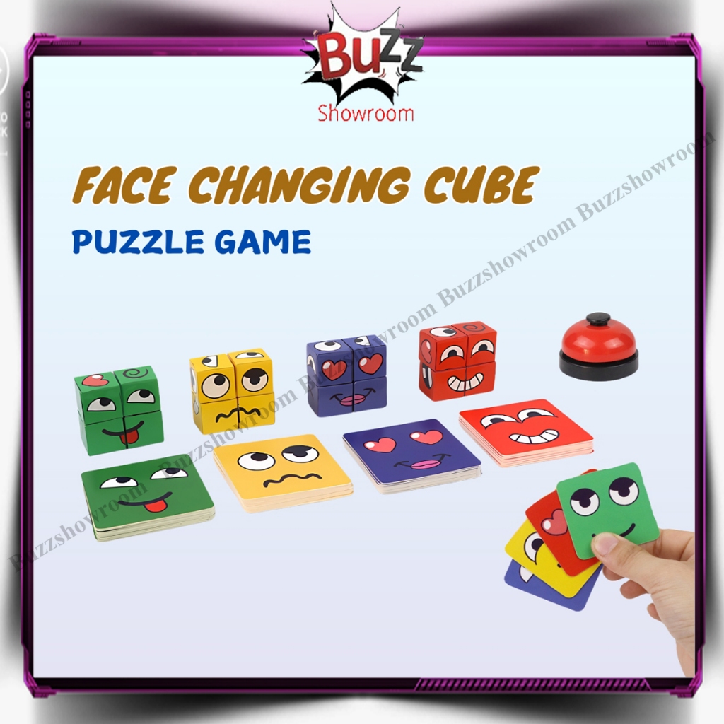 Jual Face Changing Cube Mainan Anak Susun Ekspresi Muka Puzzle Family Game | Shopee Indonesia