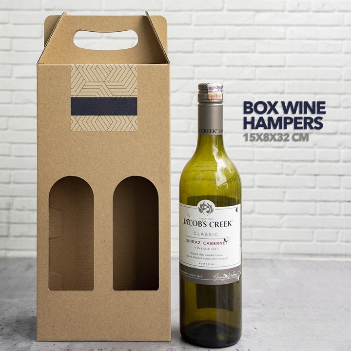Jual Box Kemasan Botol Wine Dus Jinjing botol ukuran 15x8x32cm kotak ...