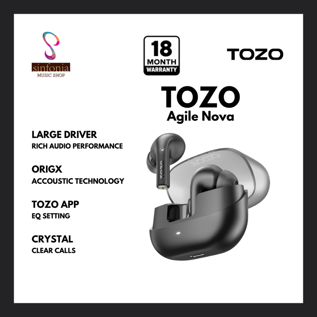 Jual TOZO Agile Nova True Wireless Bluetooth Support APP TOZO EQ Setting TWS Bass Earphone ...