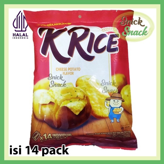 Jual Krice Cheese Potato Krekres Beras K Rice Kentang Keju Cheddar ...