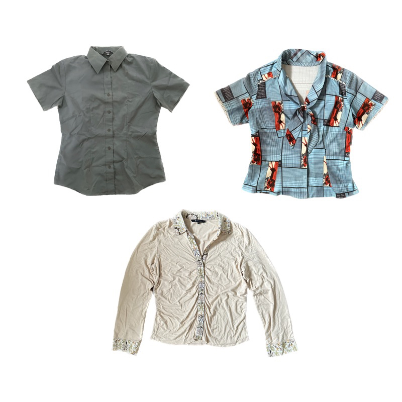 Jual thrift shirt - y2k, fairycore, grunge, ahs style, coquette, office ...