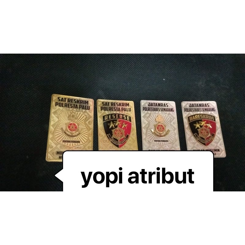 Jual plat id card peneng polri free costum desain | Shopee Indonesia