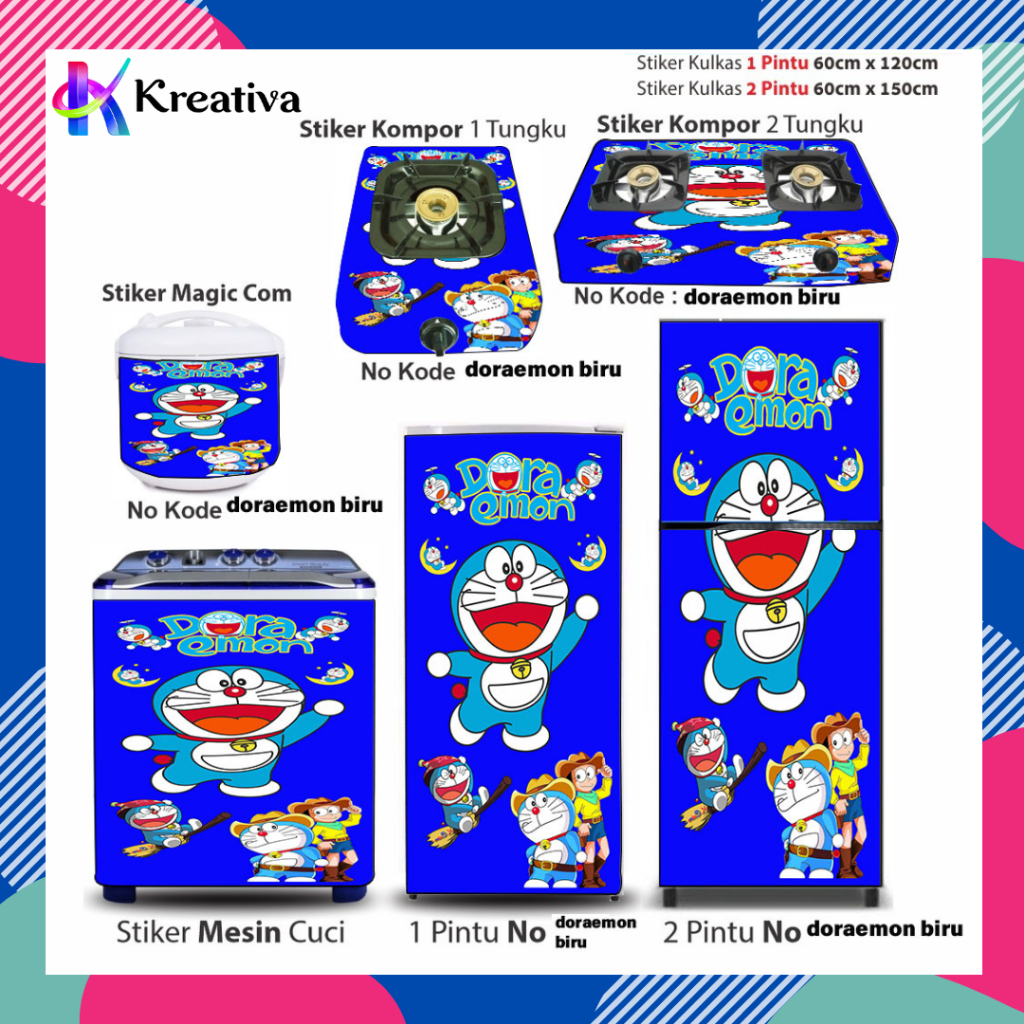 Jual Stiker Dora Emon Kompor / Kulkas / Meja Anak / Kompor Gas / Mesincuci / Magicom / Magiccom ...