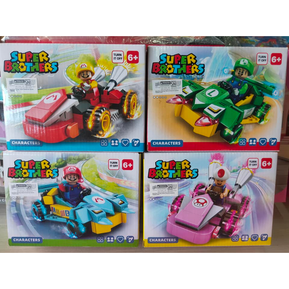 Jual Mainan Susun Balok Mario Kart Bricks Building Blocks | Shopee ...