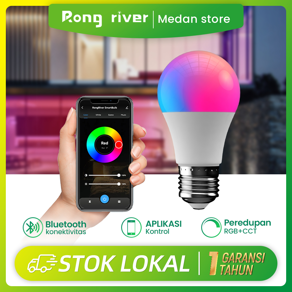 Jual RONG RIVER [Medan] 10W Lampu Bluetooth Smart Lamp APP Kontrol ...