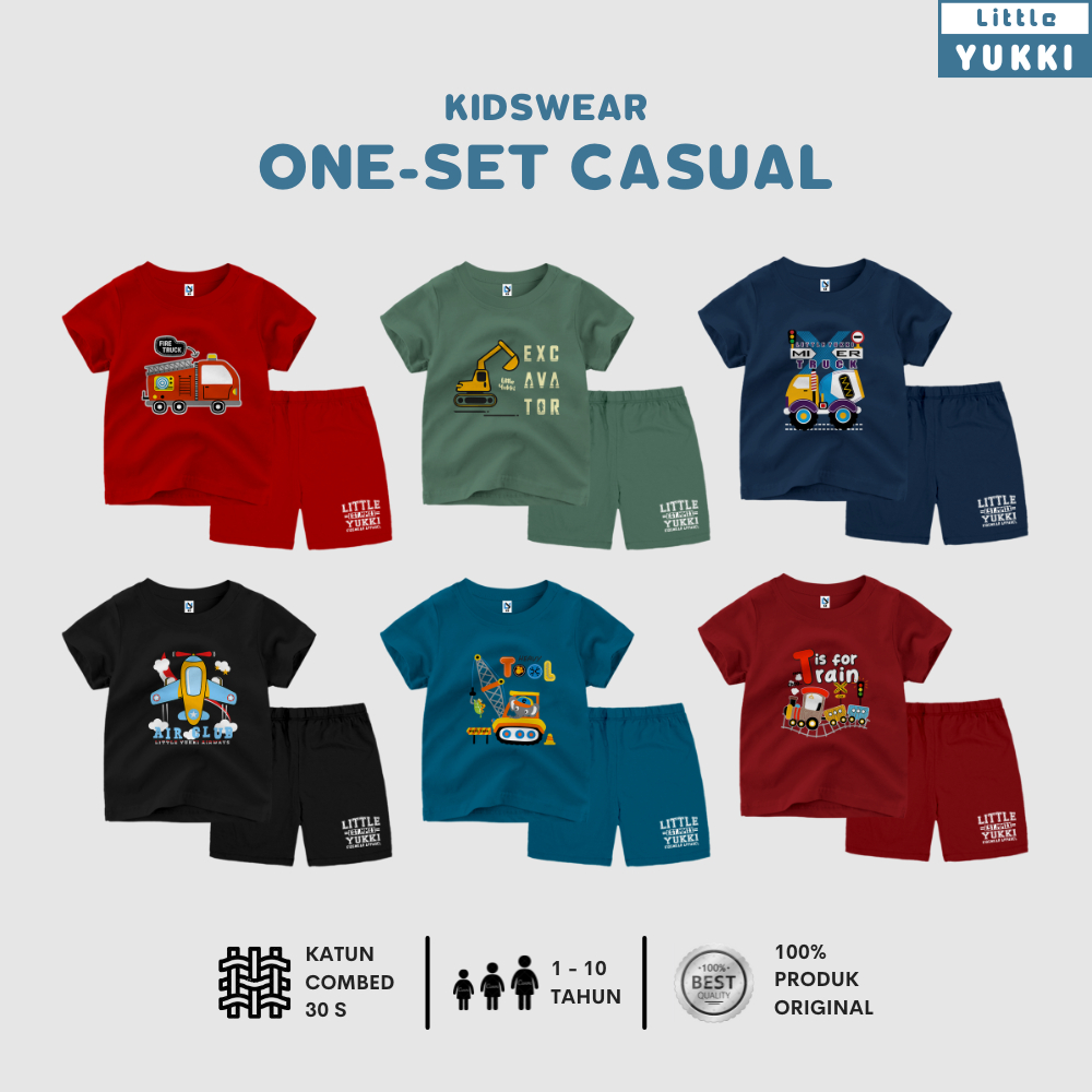 Jual Setelan Kaos Anak Unisex Usia 1-10 Tahun Premium Cotton Combed 30S - Oneset Kaos Anak Usia ...