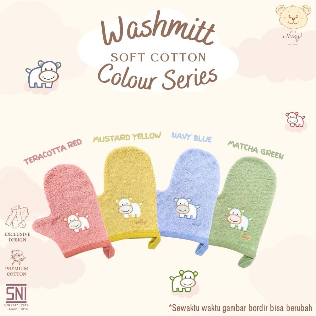 Jual NARY Colour Series - Washmitt Baby - Washlap Bayi - Washlap Jari ...