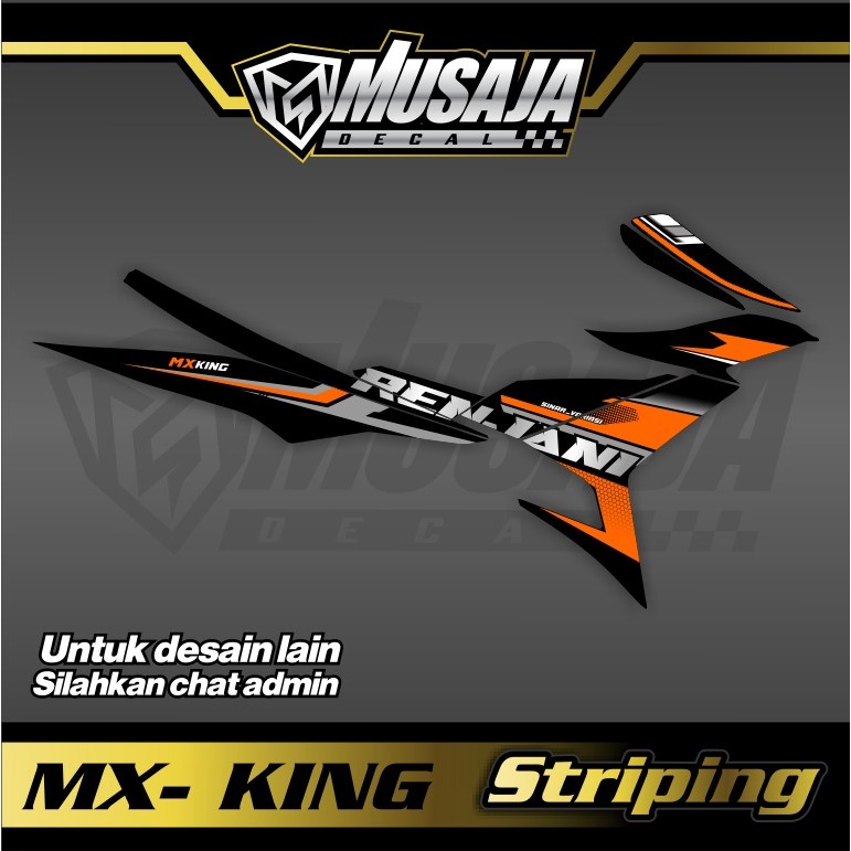 Jual Striping mx king oren hitam nyambung simpe non fullbody tranparan ...