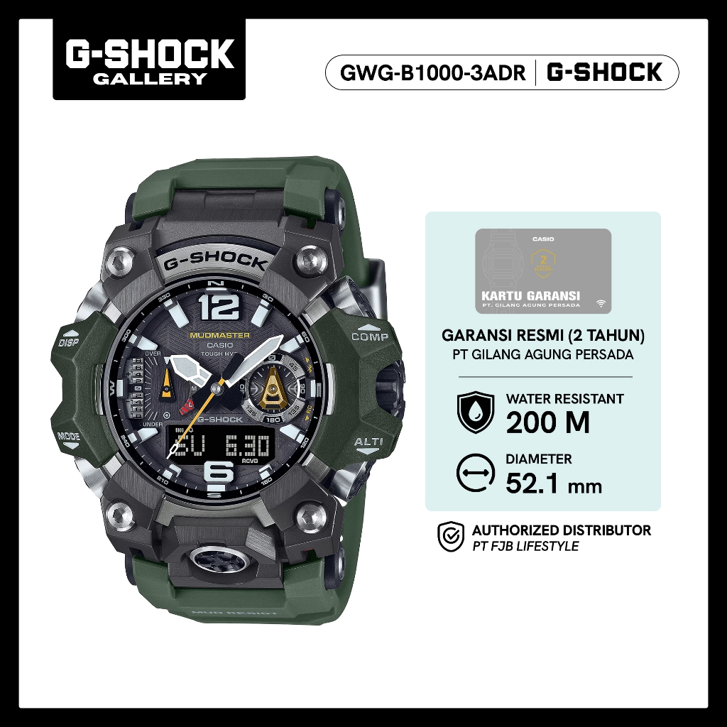 Jual G-Shock Jam Tangan Pria GWG-B1000-3ADR Original Analog Digital ...