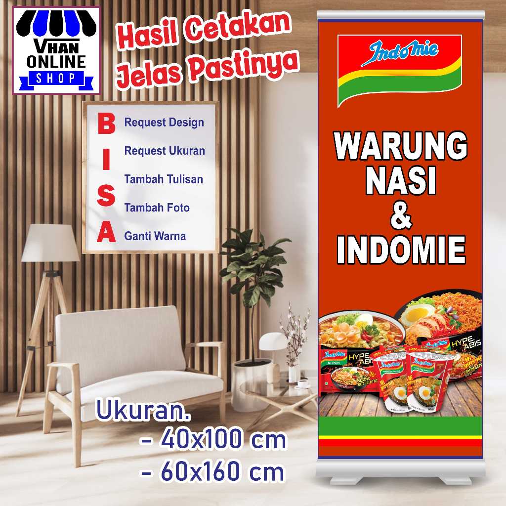 Jual Banner Spanduk Custom Warung Nasi Indomie Atau Warmindo | Shopee ...