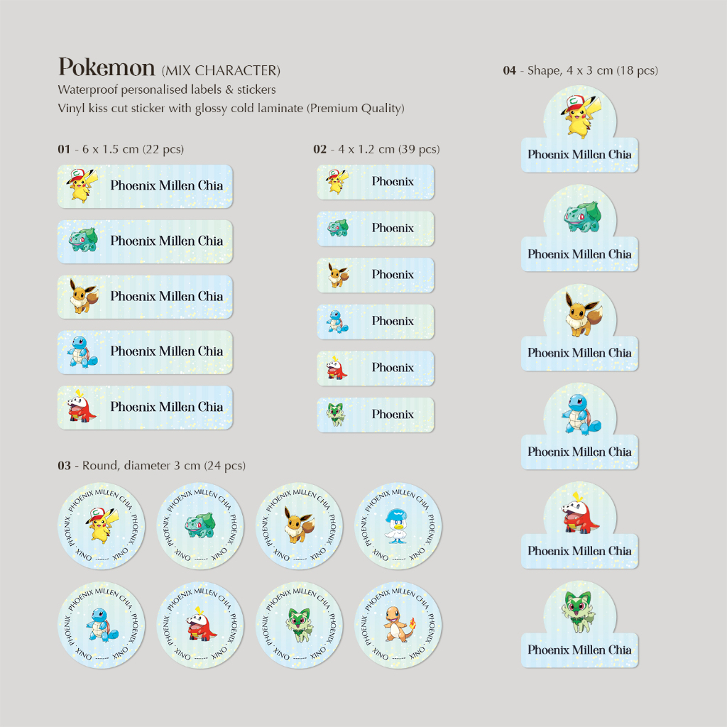 Jual POKEMON (Mix Character) / SINGLE PACK (4 bentuk , 4 ukuran ...