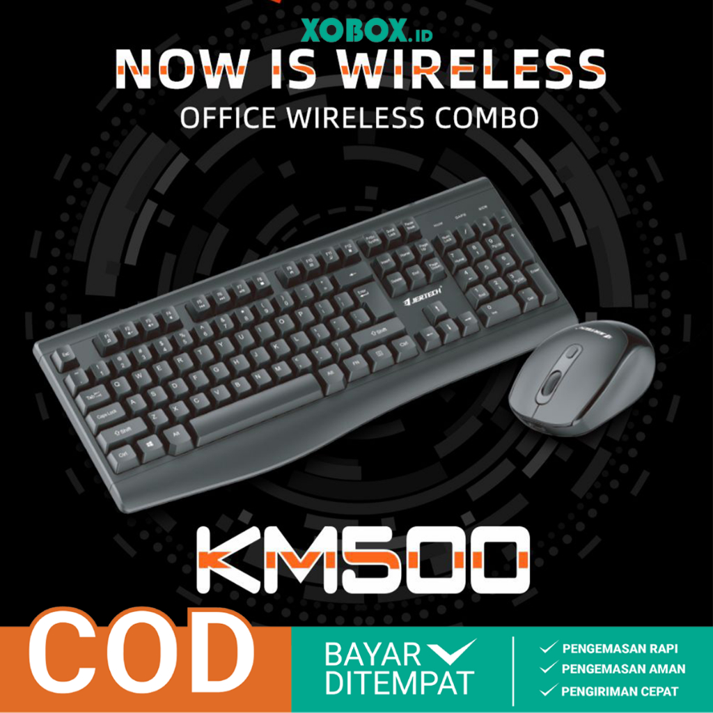 Jual Set Keyboard Wireless Mechanical + Mouse Bluetooth KM500 Jertech ...