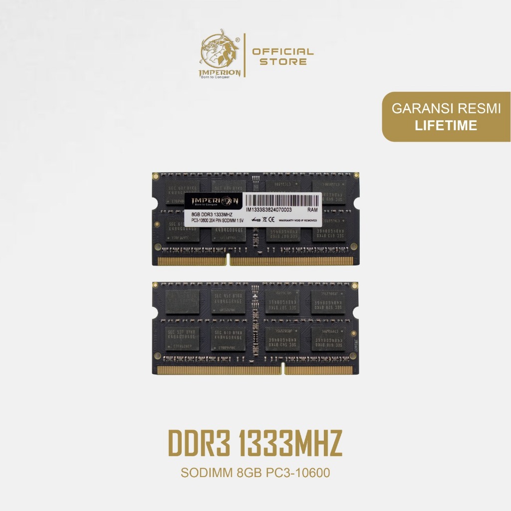 Jual IMPERION RAM DDR3 8GB 1333MHz PC10600 1Rx8 / 2Rx8 RAM LAPTOP ...