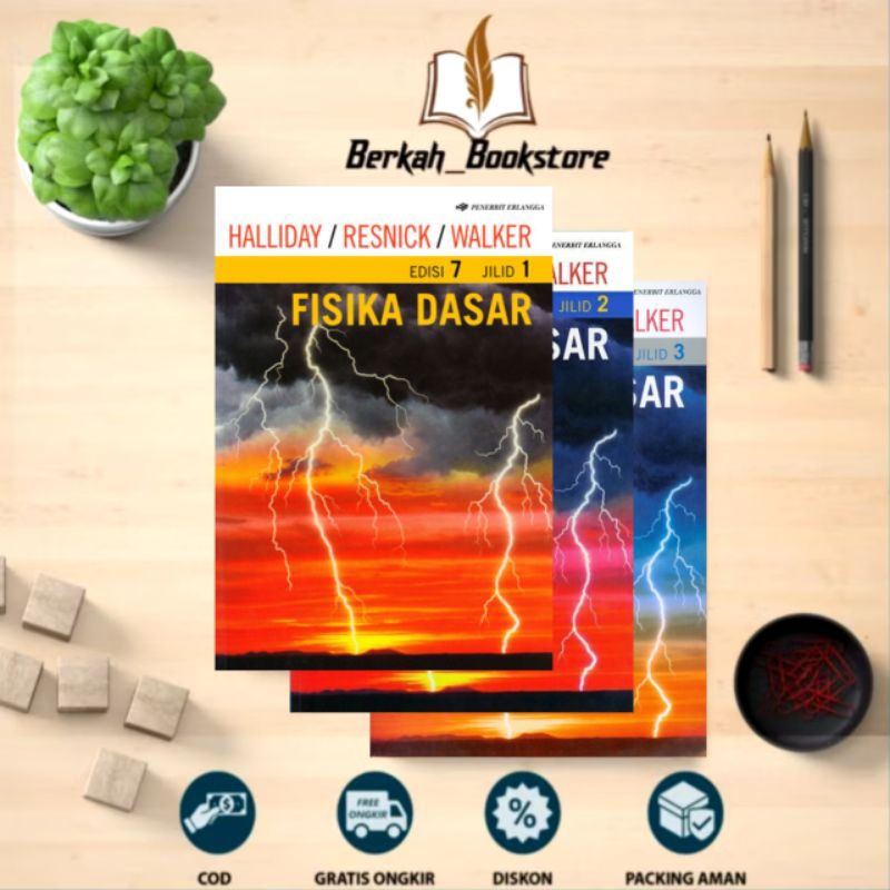 Jual BUKU FISIKA DASAR HALLIDAY EDISI 7 JILID 1, 2 DAN 3 | Shopee Indonesia