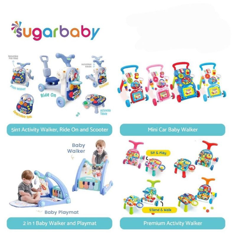 Jual Sugar Baby Mini Car Baby Walker / My Circus Walker / Premium ...