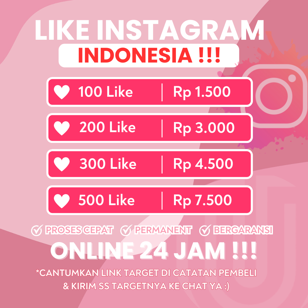 Jual INSTAGRAM LIKE IG Real INDONESIA PERMANEN GARANSI !!! - Online 24 ...