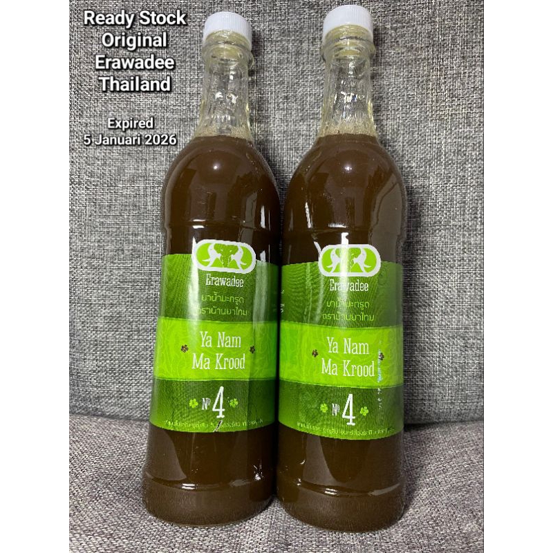 Jual Erawadee 4 Ya Nam Ma Krud Herb Extract Original Thailand | Shopee ...