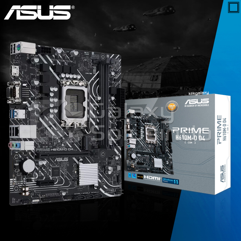 Jual ASUS PRIME H610M-D CSM D4 Intel LGA1700 H610 DDR4 Raptor Lake Motherboard | Shopee Indonesia