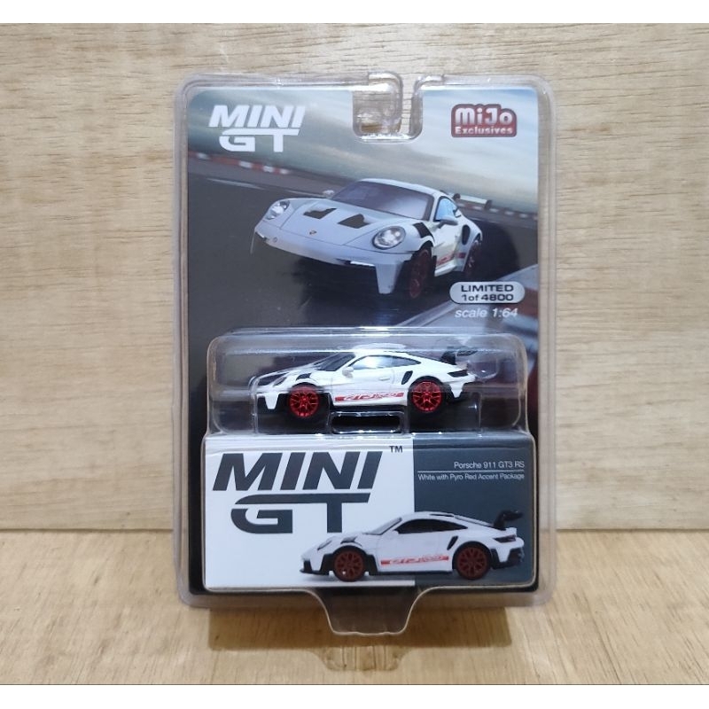 Jual Mini GT No. 630 Porsche 911 GT3 RS White with Pyro Red Accent ...