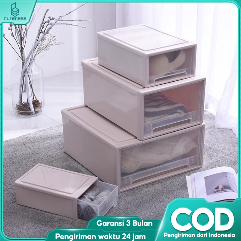 Jual Storage Box Oganizer Plastik Susun Lemari Pakaian Susun Lemari ...