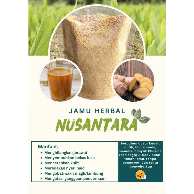 Jual Serbuk Jamu Tradisional Kunir/Kunyit Putih Dari Bahan Pilihan ...