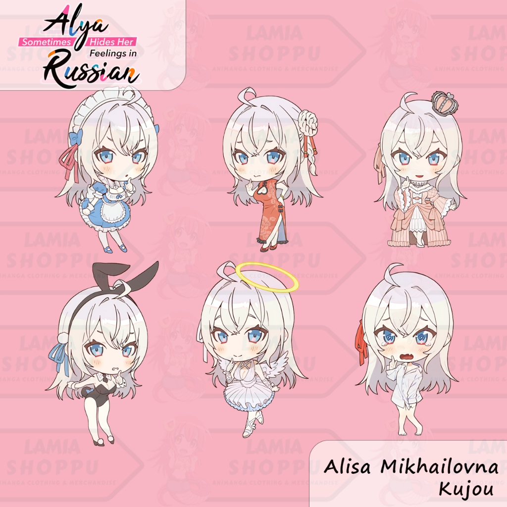 Jual Sticker Anime Roshidere Alisa Mikhailovna Kujou Chibi Sticker