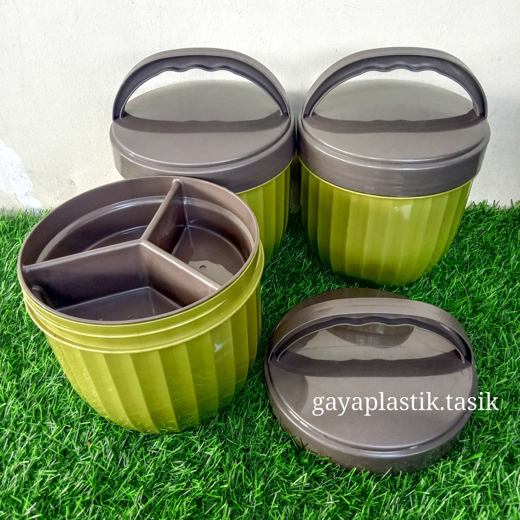 Jual 4 Pcs Rantang Bekal Susan Samyang 3 Sekat Dengan Tutup Dan ...