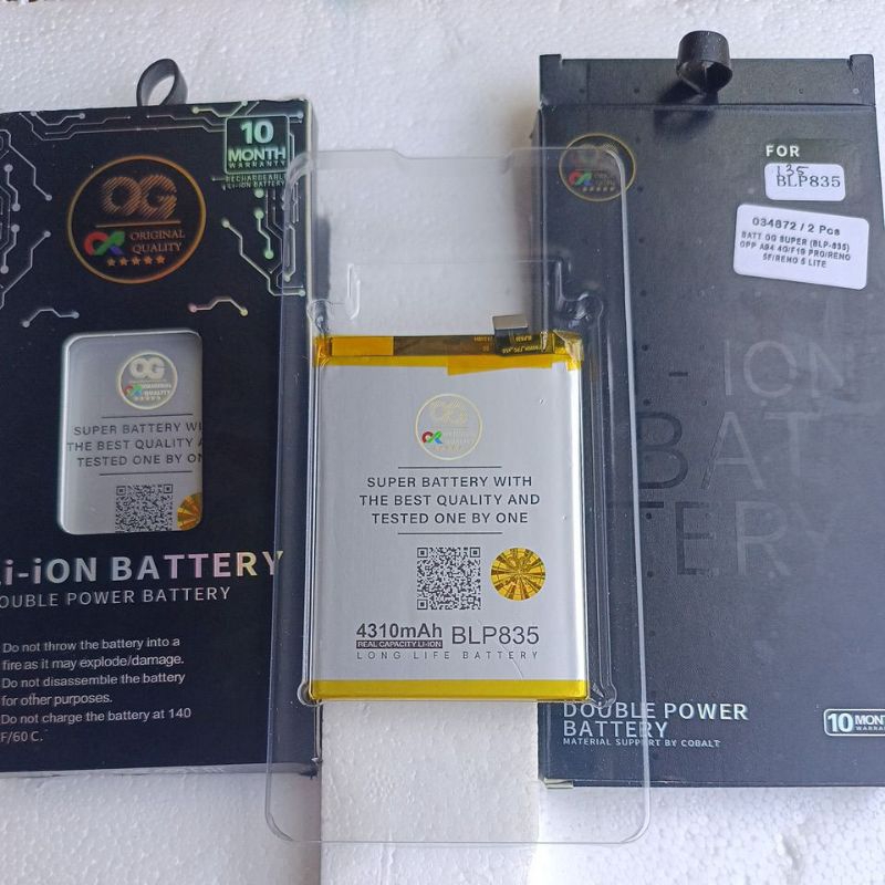 Jual baterai og super Oppo a94 4g blp835 baterai Reno 5f blp-835 dobel power | Shopee Indonesia