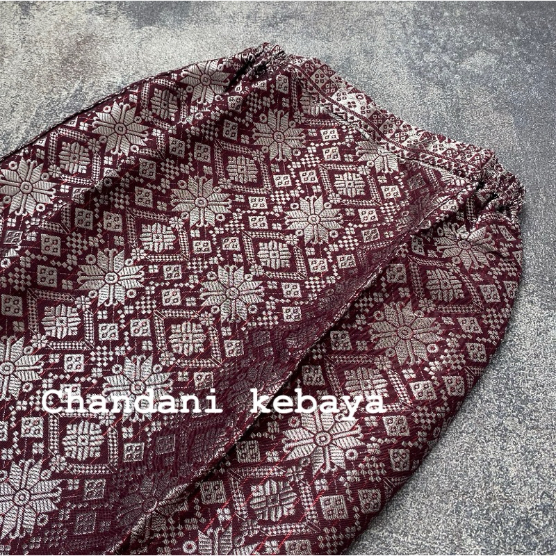 Jual Rok Songket Span Burgundy Silver Bawahan Kebaya Melayu | Shopee ...