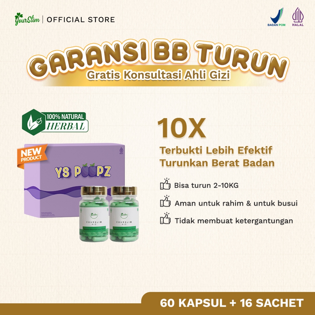 Jual Yourslim Paket Promil ( 2 Ys Fit Dan 1 Poopz ) | Shopee Indonesia