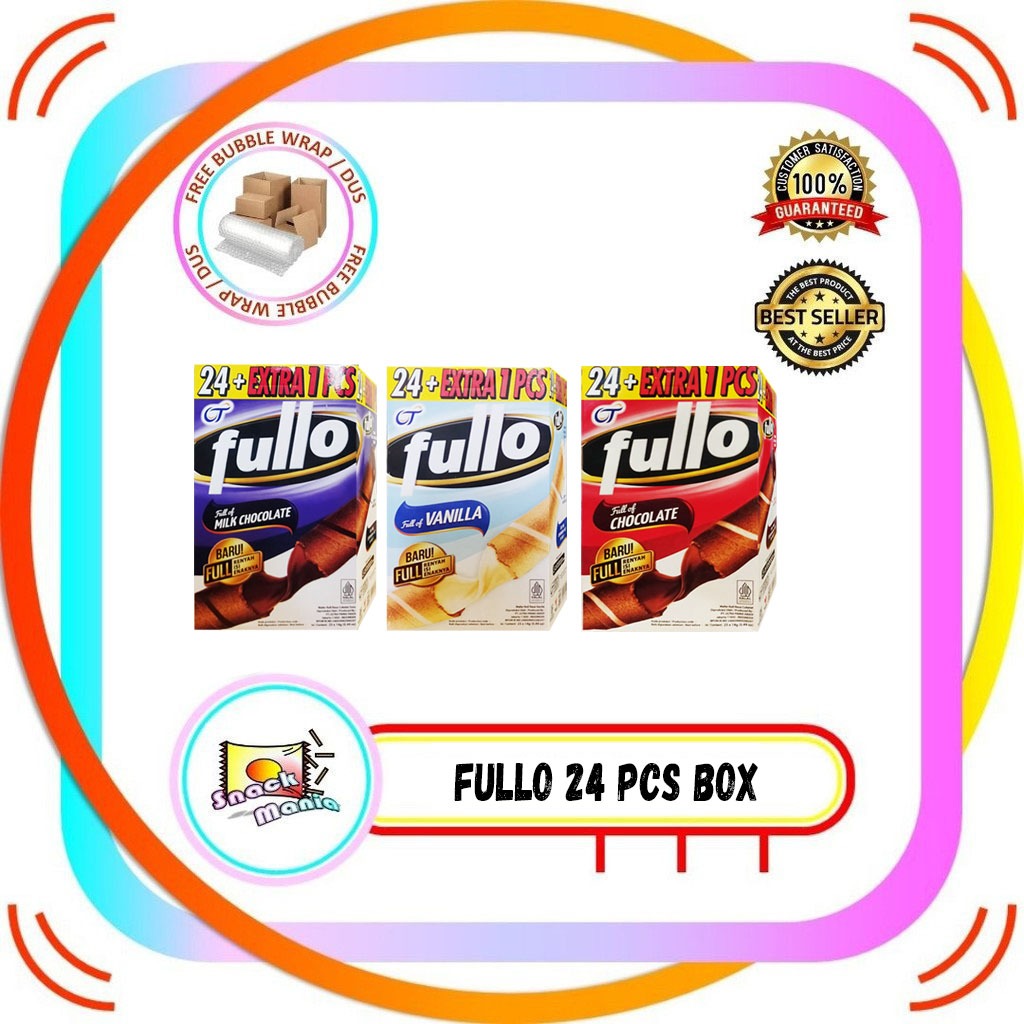 Jual Fullo Wafer Roll Stick Full of Chocolate | Vanilla | Milk ...