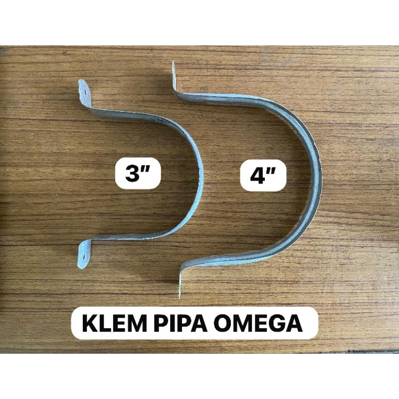 Jual KLEM PIPA OMEGA 3" 4"/ CLAMPS OMEGA GALVANIS | Shopee Indonesia