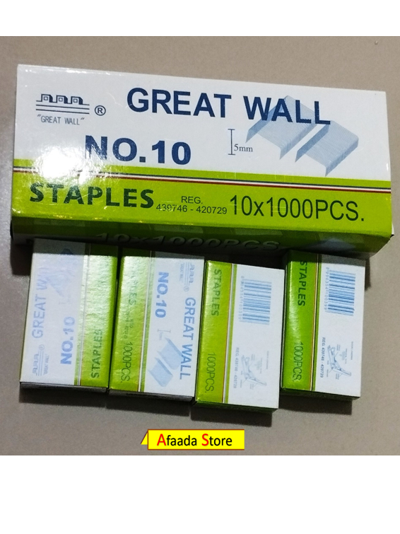 Jual Isi Staples / Stapler GREAT WALL No 10 Ukuran Kecil | Shopee Indonesia