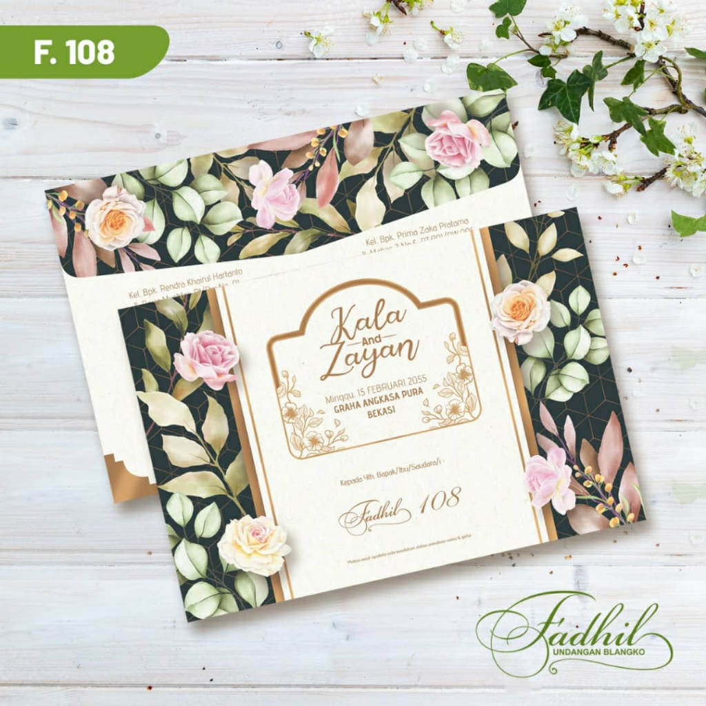 Jual Kertas Blangko Undangan Pernikahan Fadhil 108 Terbaru Ter-Update ...