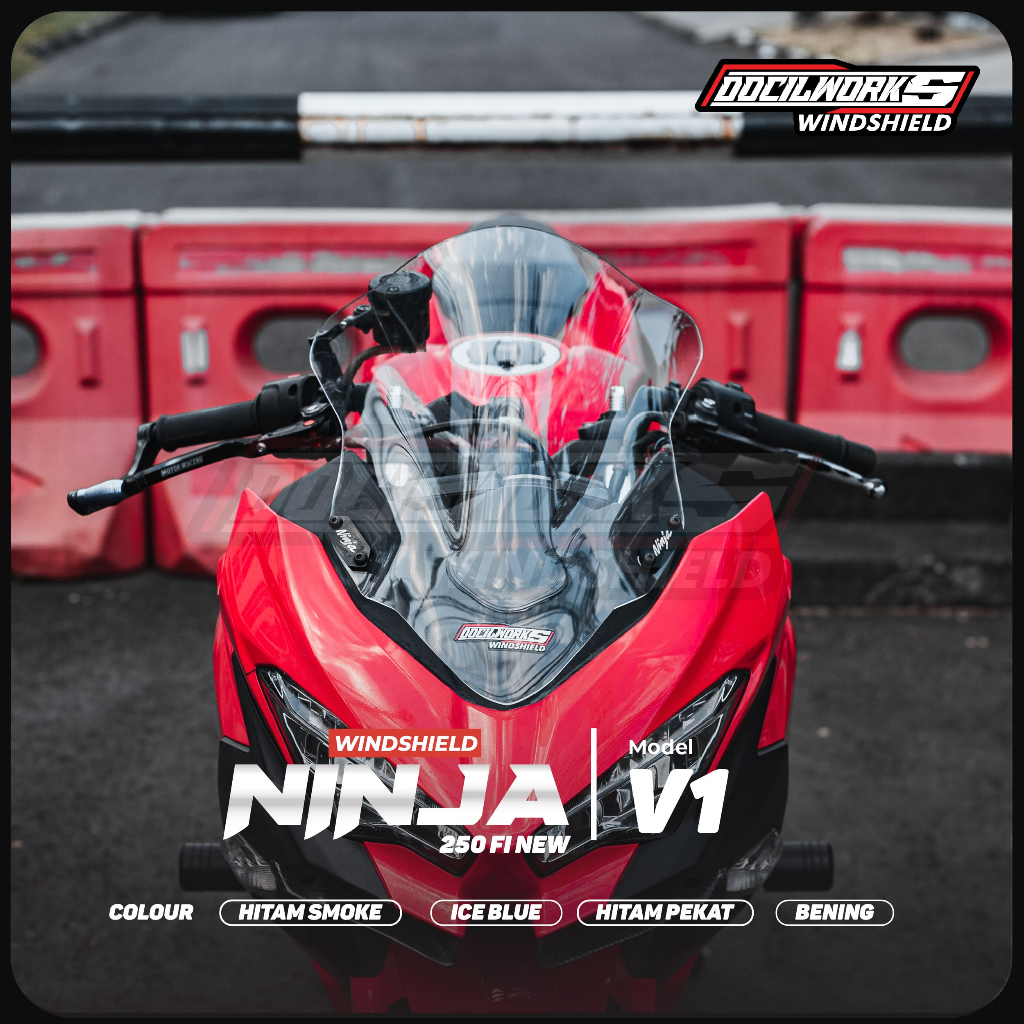 Jual Docilworks - Visor Windshield V1 Ninja 250 fi | Shopee Indonesia