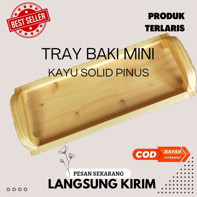 Jual Baki kayu pinus / Tray kayu pinus import / Nampan kayu jati ...