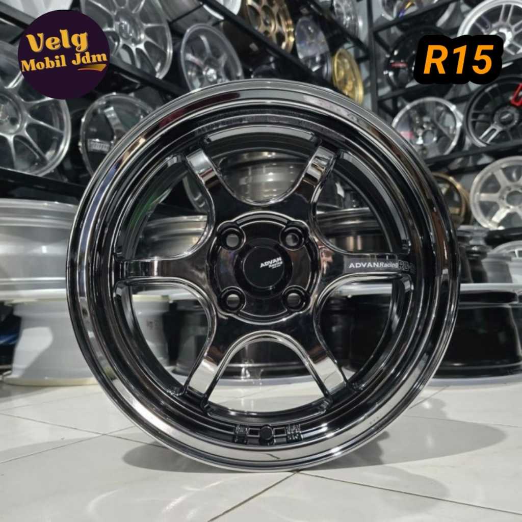 Jual velg racing mobil 15 ADVAN RG BLACK CROME R15 brio jazz city ignis | Shopee Indonesia