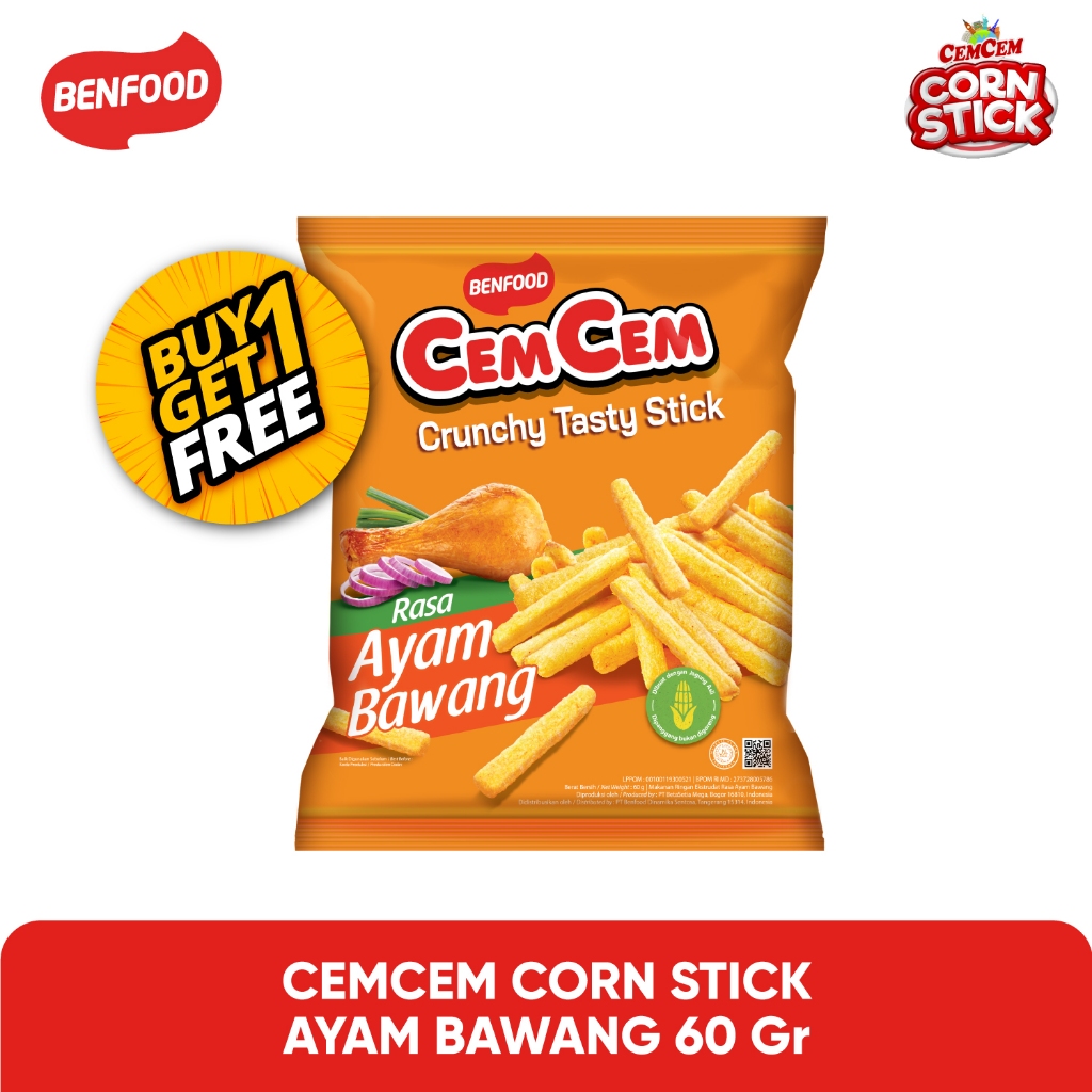 Jual BELI 1 GRATIS 1 CEMCEM STICK AYAM BAWANG 60 GR | Shopee Indonesia