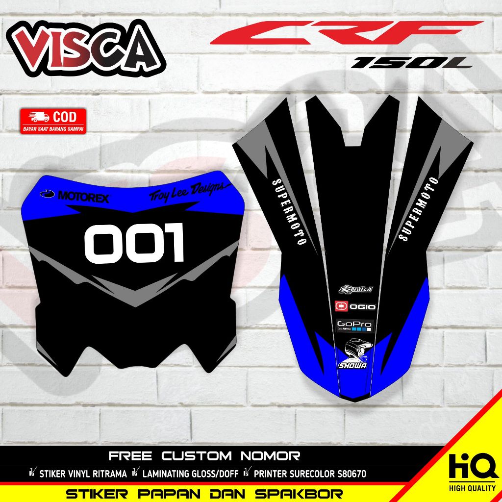 Jual Sticker Papan dan Spakbor CRF Stiker Papan Dan Spakbor CRF Free ...